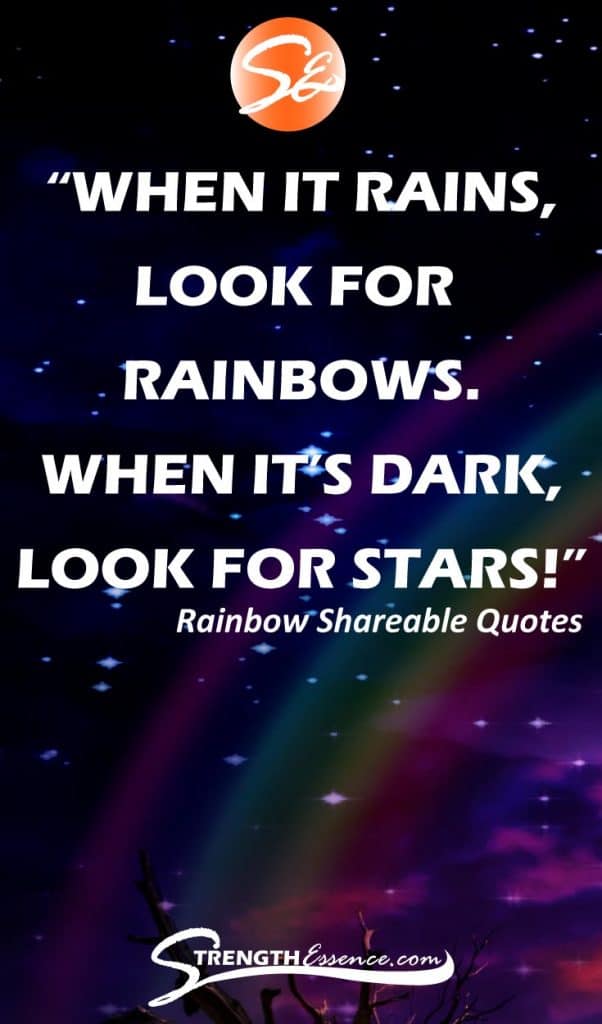The BEST INSPIRATIONAL Rainbow Quotes (Shareable Images!) - Strength ...