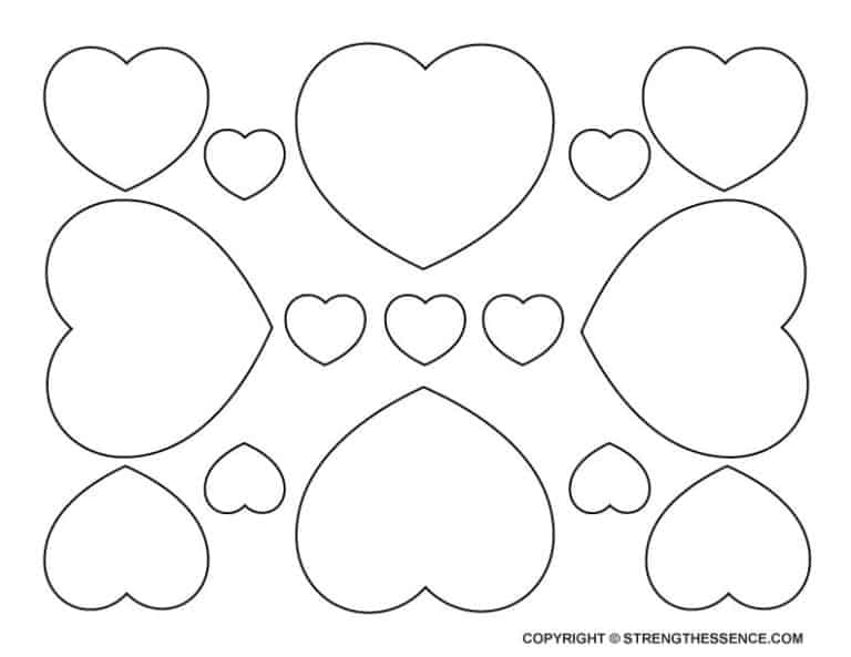 14+ FREE HEART Shape Outline Templates (Small, Medium, Large & Wonky ...
