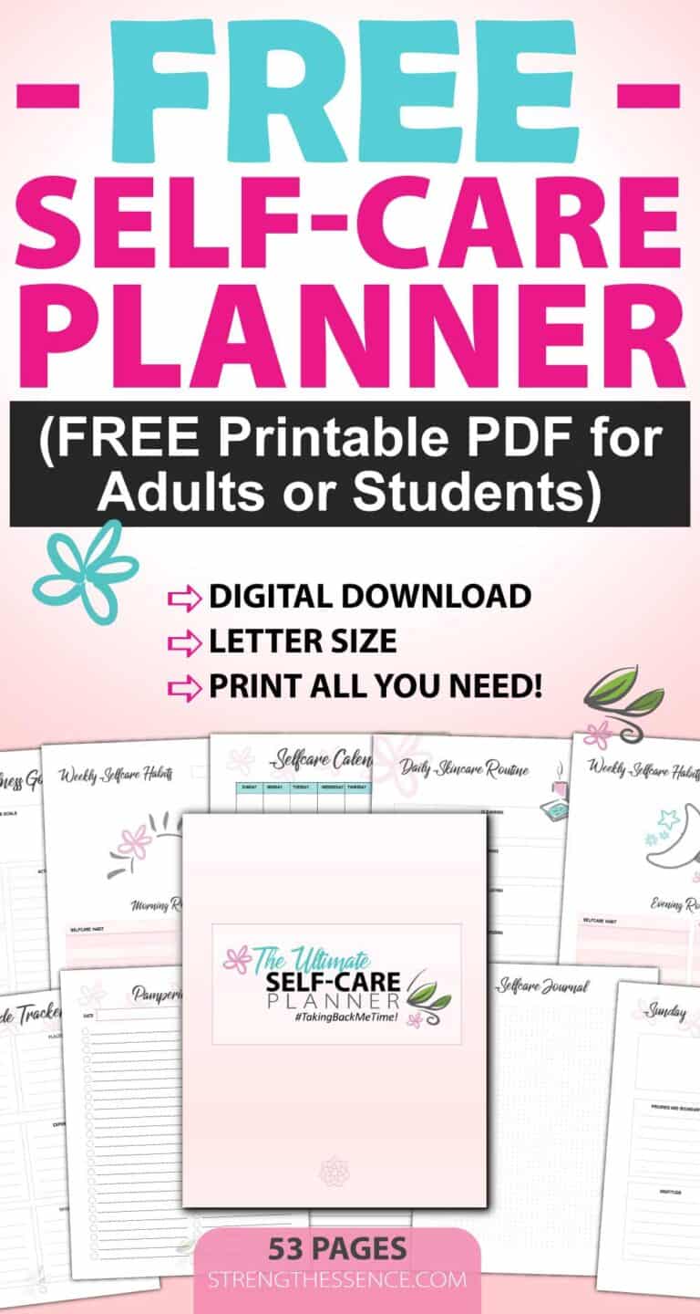 Self Care Activity Worksheets (Cute + FREE Printable PDF!) - Strength Essence